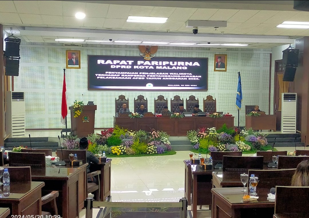 Laporan Pertanggungjawaban APBD Kota Malang 2023, Pj Wali Kota Sampaikan Laporan Keuangan Dalam ...